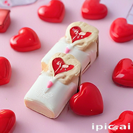 Deliciously Decorated Heart-Shaped Treats Surrounded by Red Heart Candies
