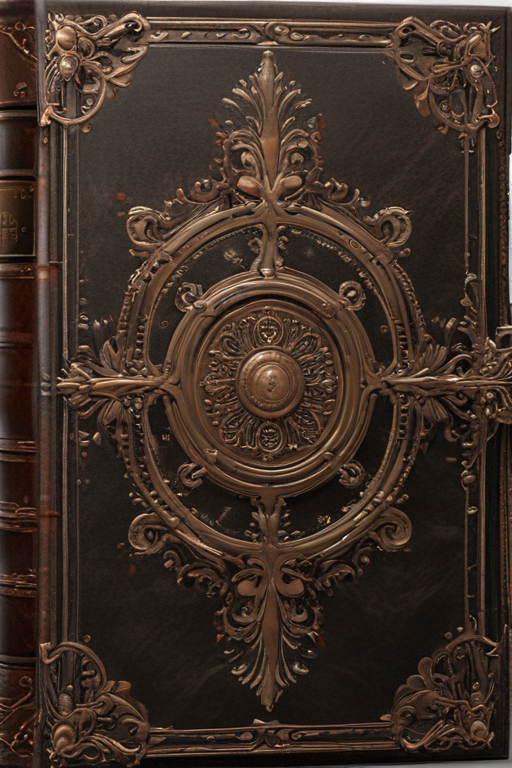 Intricate Vintage Book Cover with Ornate Design and Decorative Details