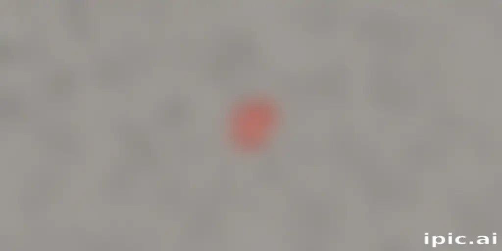 A Bright Red Shape Standing Out Against a Soft Gray Background.