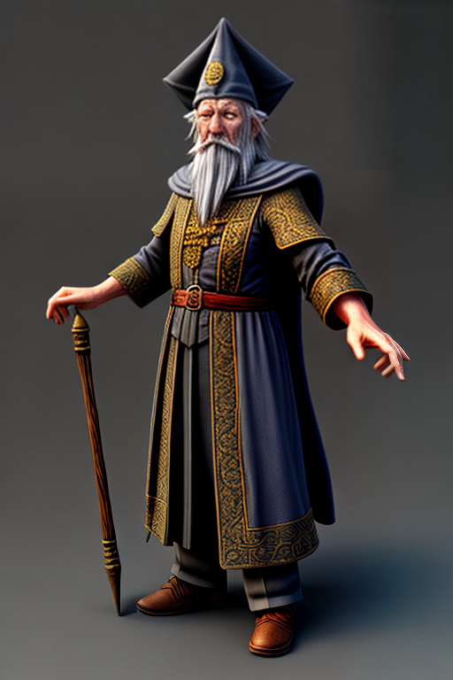 The Elderly Wizard (Fantasy Character)