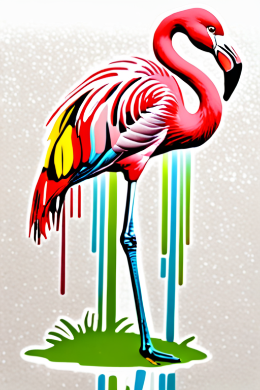 flamingo rainbow