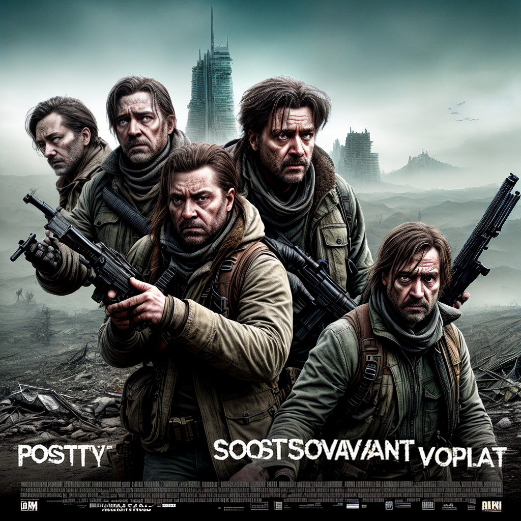 Post apocalypse art movie poster
