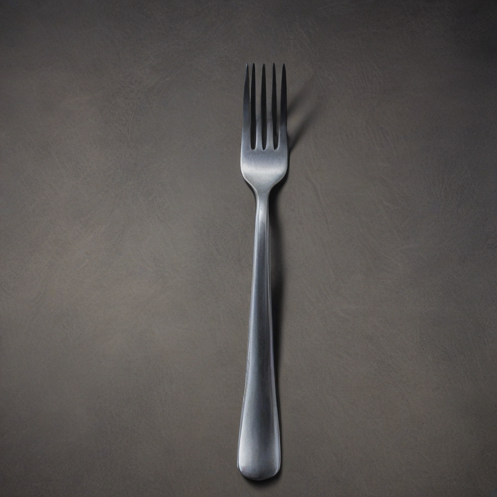Realistic sci-fi painting of fork