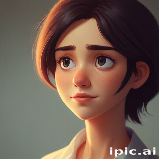 Charming Portrait of a Young Woman with Soft Features and Expressive Eyes