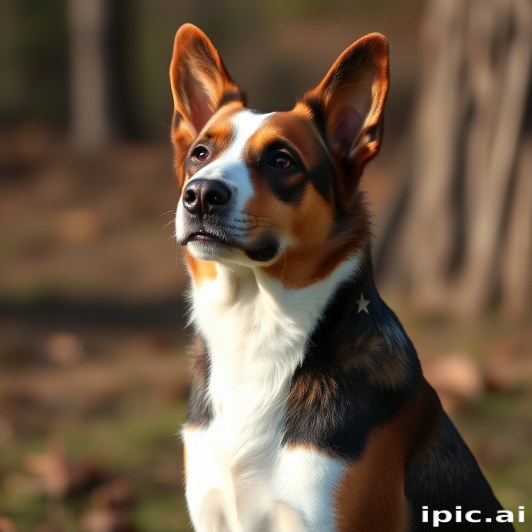 A Majestic Dog Posing Gracefully in a Serene Outdoor Setting