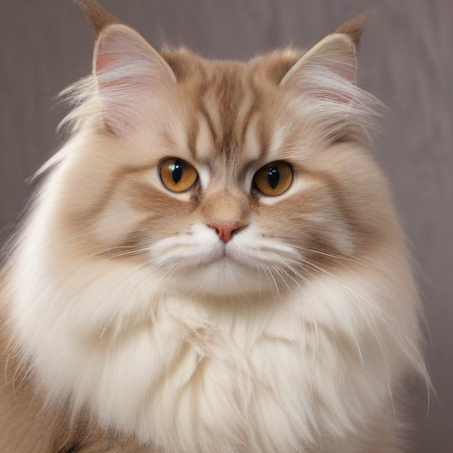 Majestic Feline Portrait: A Stunning Long-Haired Cat with Striking Features