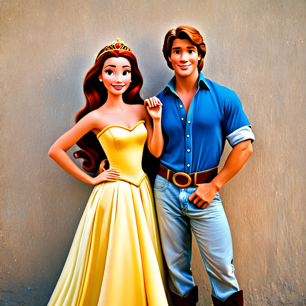 Disney princess style couple