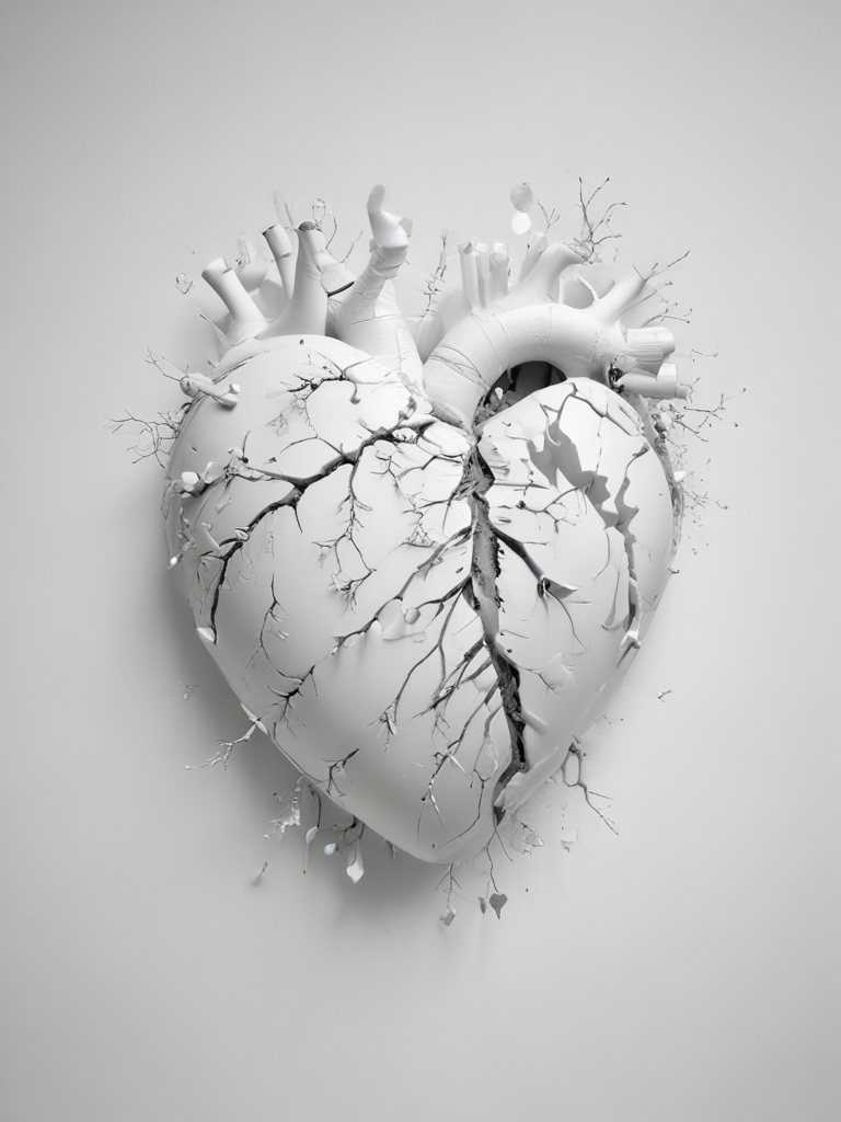 Fragmented Heart: A Visual Representation of Love's Vulnerability and ...