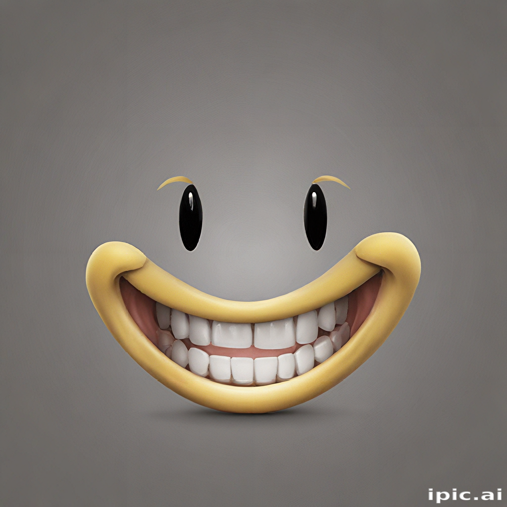 A Joyful and Playful Smiley Face with Bright, Cheerful Features
