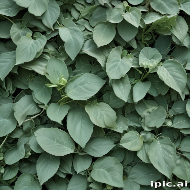 Vibrant Green Leaves Forming a Lush and Dense Natural Background