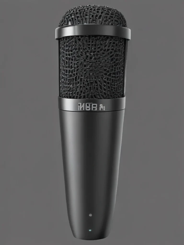 Stylish Black Microphone Designed for High-Quality Sound Recording and ...