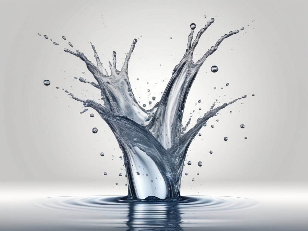 Dynamic Water Splash Creating Ripples and Droplets in a Calm Setting