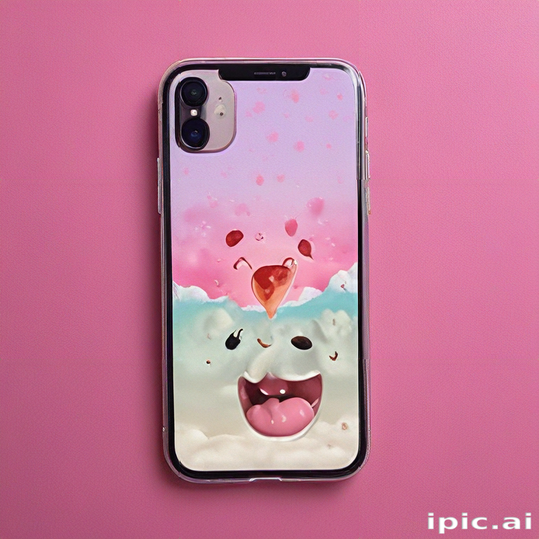Whimsical Phone Case Design Featuring Cute Character and Colorful ...