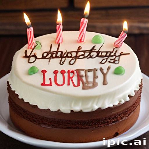Delicious Birthday Cake with Colorful Candles and Sweet Decorations for ...