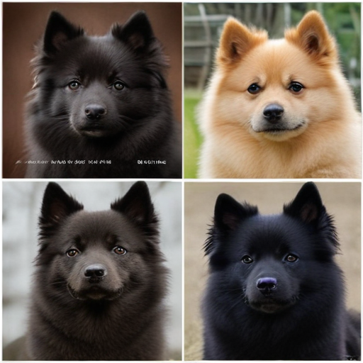 Four Adorable Dogs: A Charming Display of Samoyed Variations and Colors