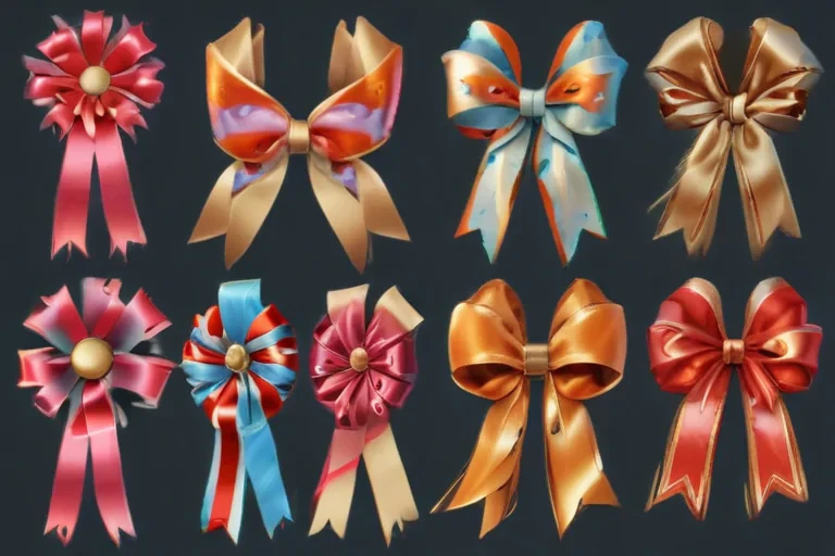 Colorful Collection of Decorative Ribbons and Bows for Various Occasions