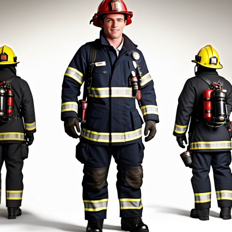 Dedicated Firefighters Ready for Action in Their Protective Gear and ...