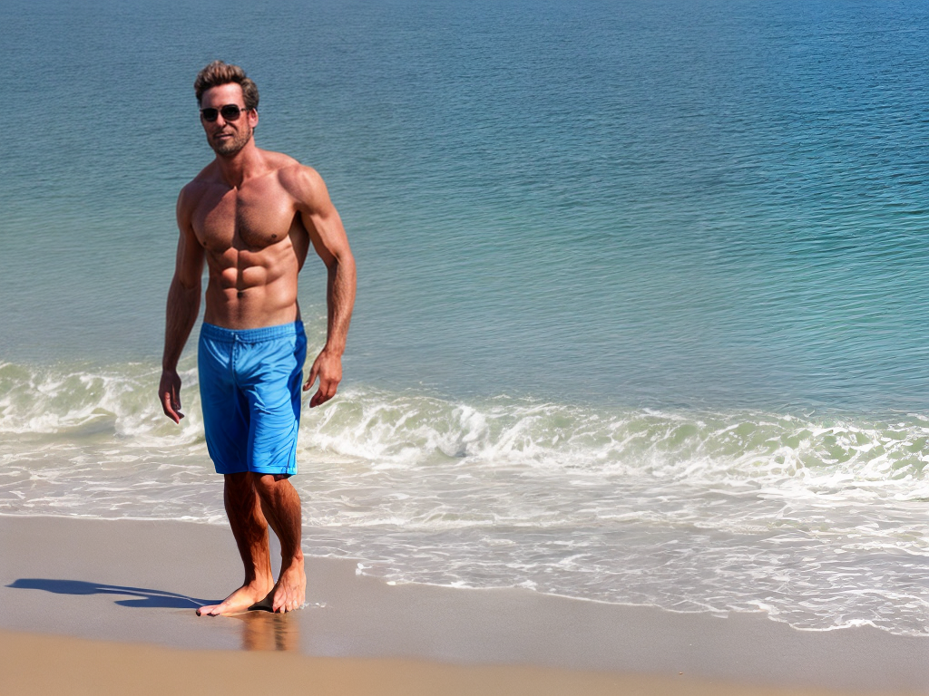 A man on the beach