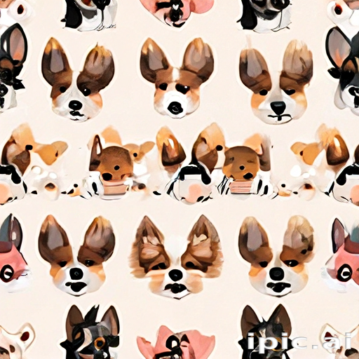 A Playful Collage of Adorable Dog Faces in Various Expressions and Breeds.