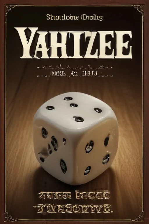 Classic Game of Yahtzee with a Single Die on a Table