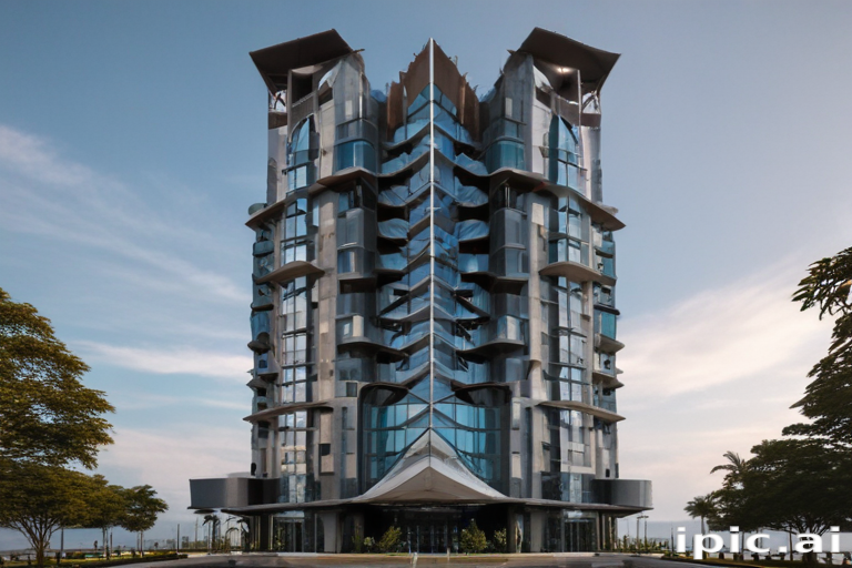 Modern Architectural Marvel: A Unique High-Rise Building Against the Sky
