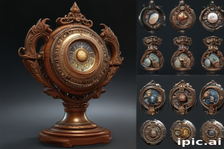 Intricately Designed Antique Clock Featuring Ornate Details and ...