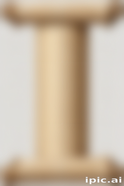 Abstract Representation of the Letter 'I' in Soft Natural Tones