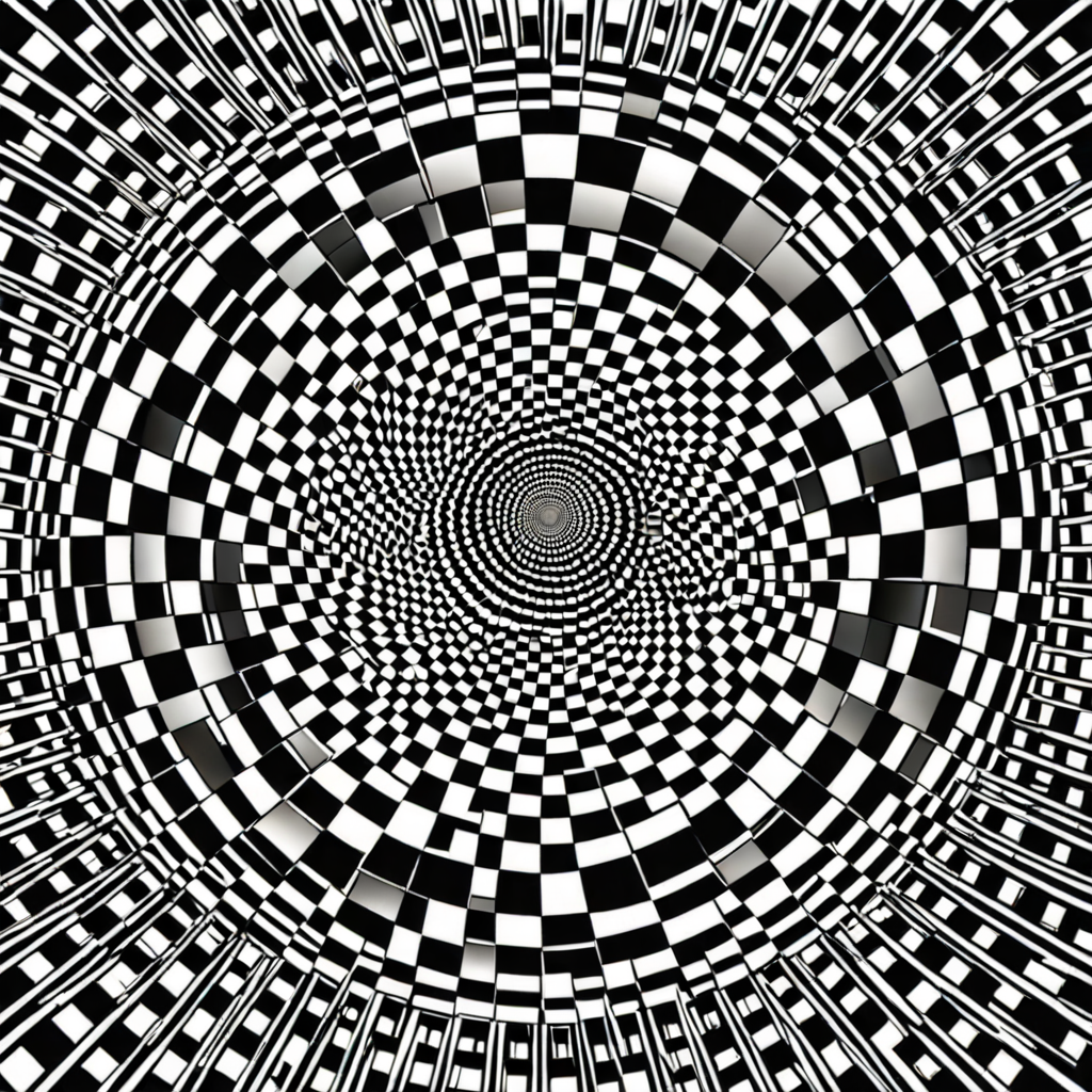 create a moving static optical illusion in the style of Akiyoshi, Kitaoka