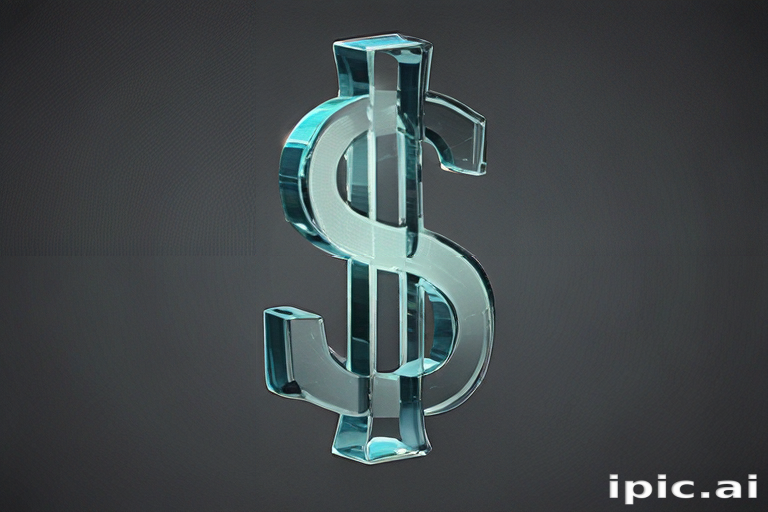 Stylized Glass Dollar Sign Representing Wealth and Financial Prosperity ...