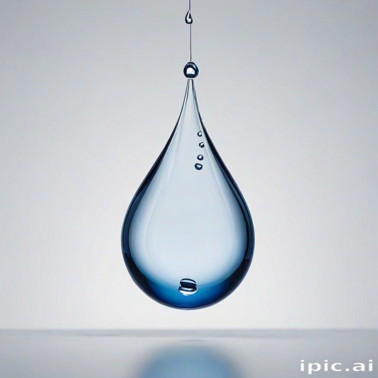 Beautifully Captured Water Droplet Glimmering with Light and Reflections