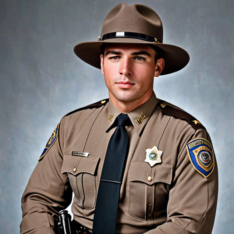 Kentucky State Trooper, state trooper campaign hat, handsome caucascian ...