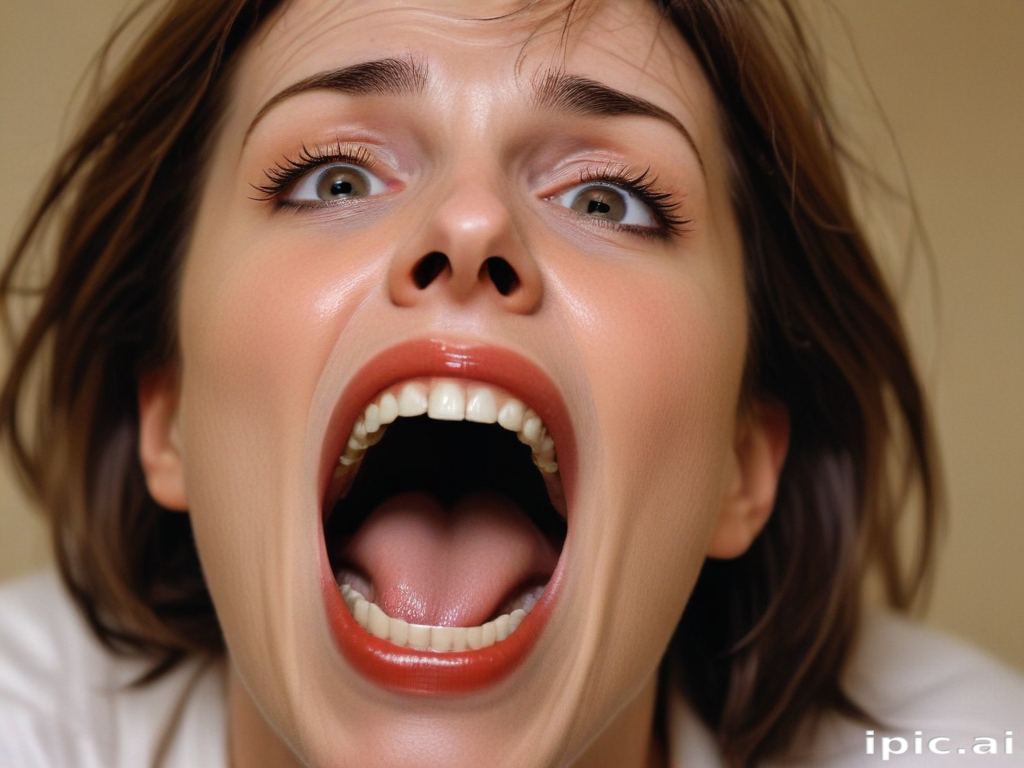 Intense Expression of Emotion: A Woman Expressing Fear or Despair