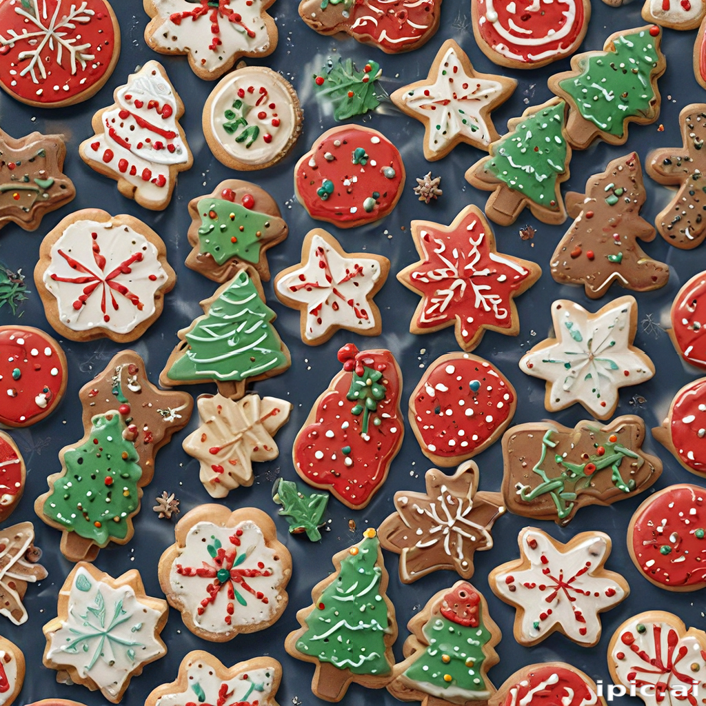 Delightful Array of Colorful Christmas Cookies Decorated for the ...