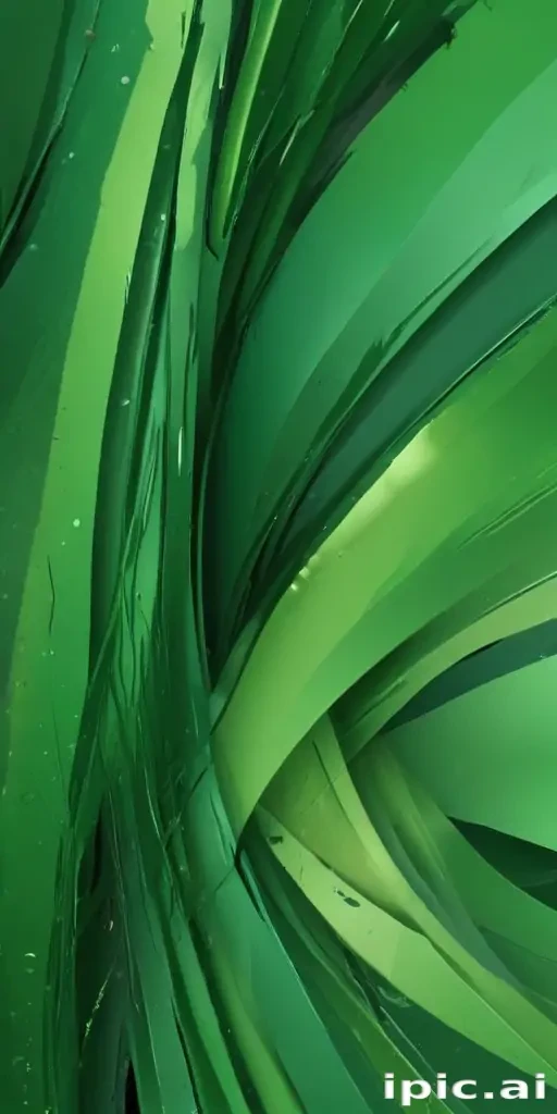 Abstract Green Waves: A Vibrant Blend of Nature's Tranquility and Energy