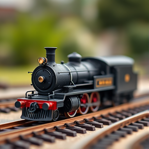 Create a high-quality digital rendering of a vintage steam locomotive ...