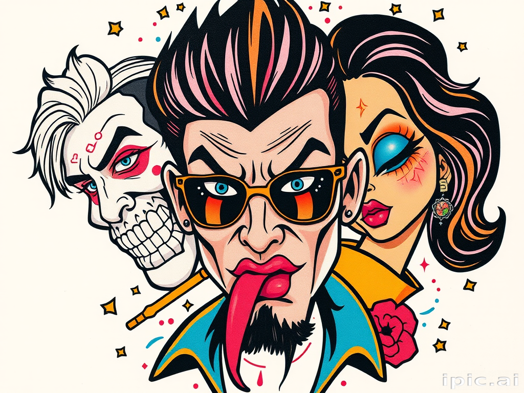 Vibrant Pop Art Portraits of Edgy Characters with Unique Styles and ...