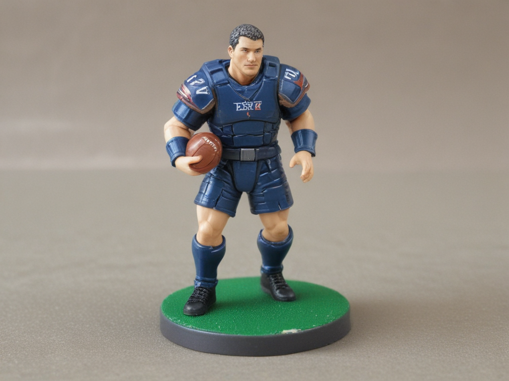 Subbuteo style handball figure with American football body armour