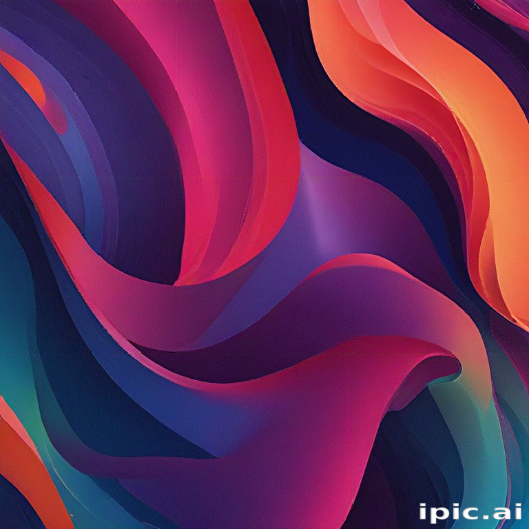 Vibrant Abstract Waves of Color Flowing Harmoniously in Dynamic Patterns