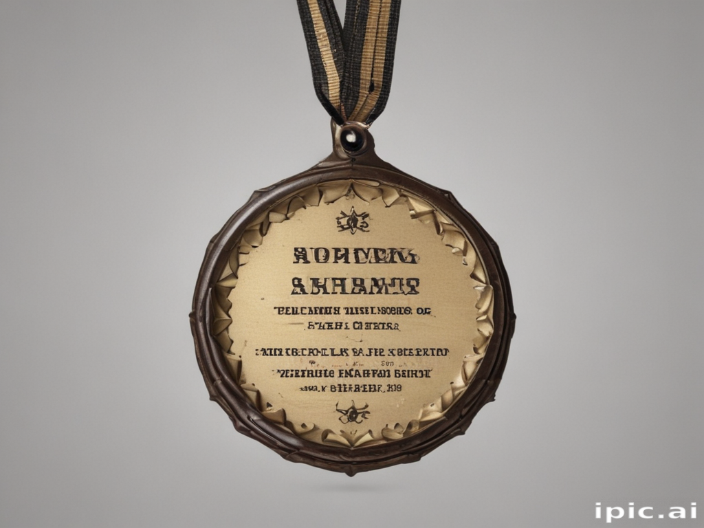 Commemorative Medal Awarded for Exceptional Achievement in a Notable Event