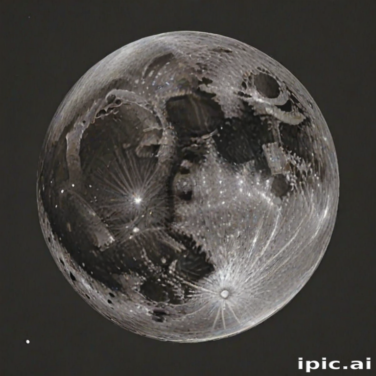 Artistic Representation of the Moon with Intricate Surface Details and ...