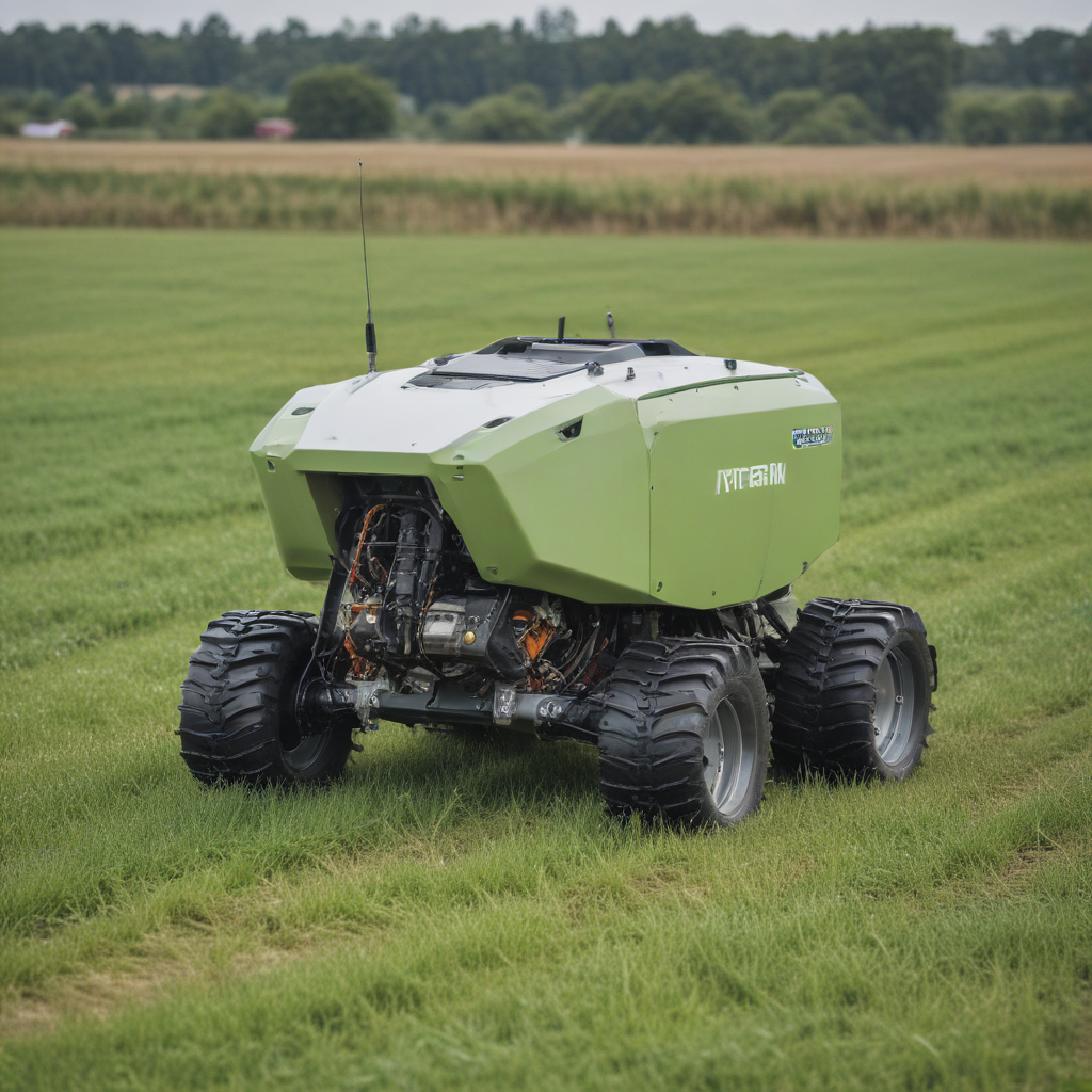 agri robot vehicle in field