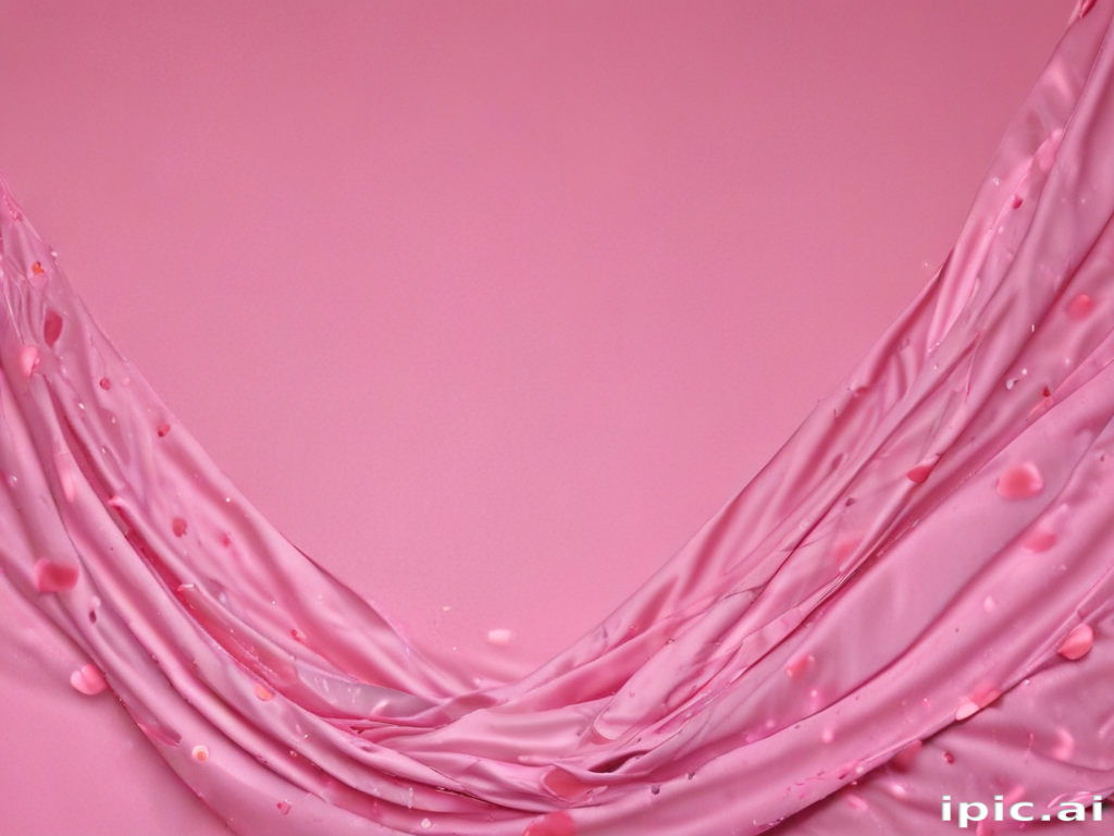 Soft Pink Drapery with Delicate Petals and a Smooth Background Texture