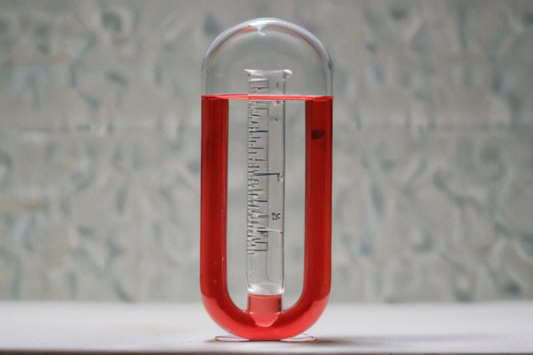 U shaped test tube that is used in manometer