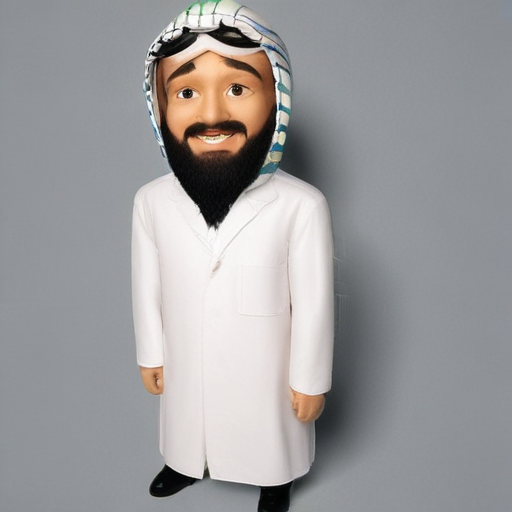 Stick figure muslim man