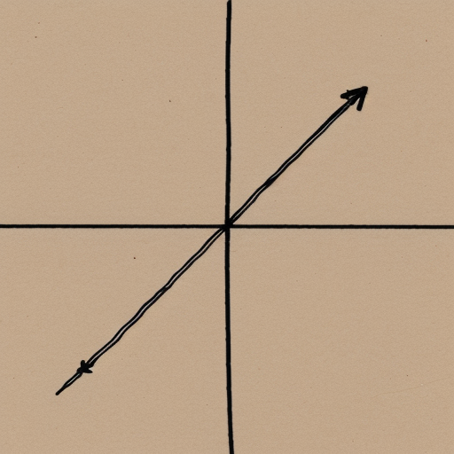 Simple Graph Illustration Showing an Upward Trend in a Quadrant System