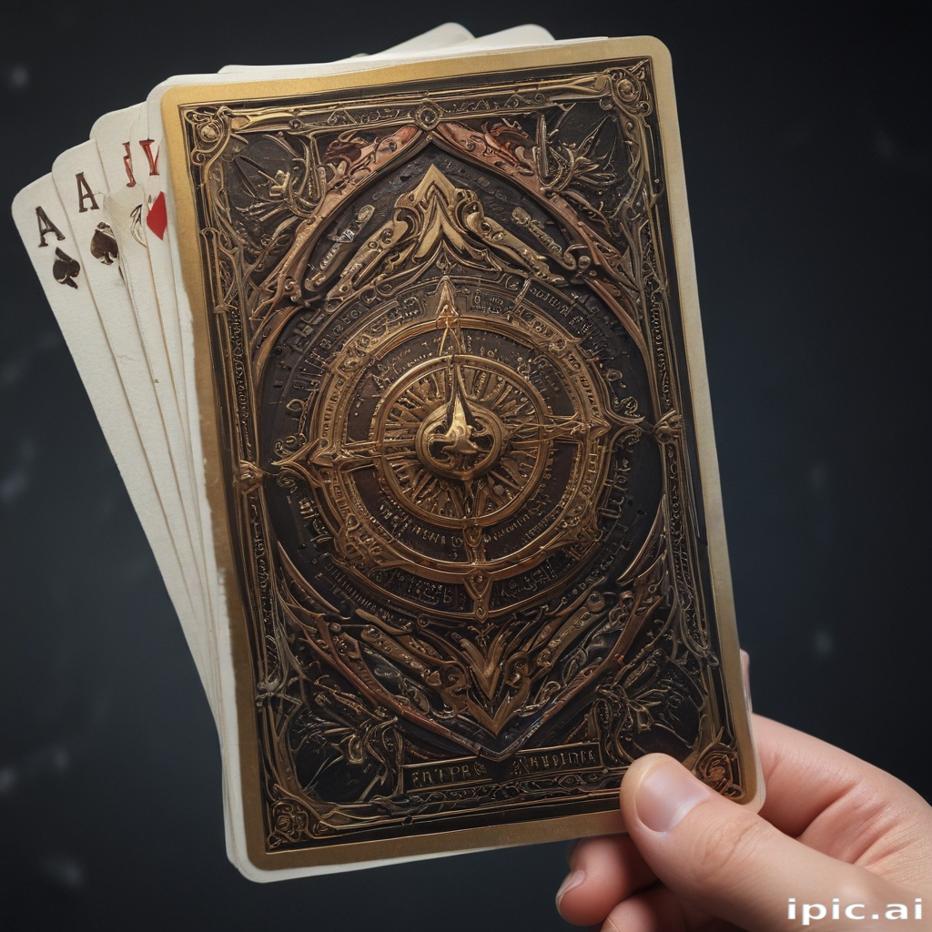 Intricate Playing Card Design Featuring Artistic Symbols and Mysterious ...