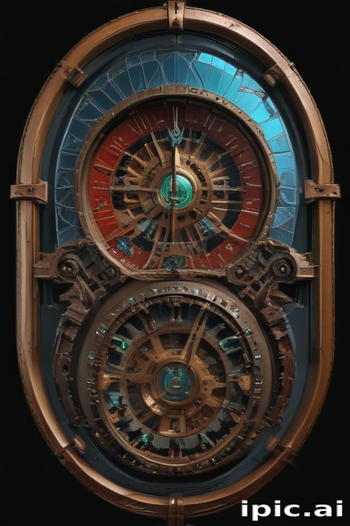 Intricate Steampunk Clock Design Featuring Dual Timekeeping Mechanisms ...