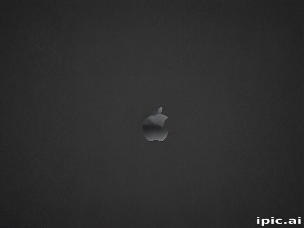 Elegant Minimalist Design Featuring a Sleek Apple Logo on Dark Background
