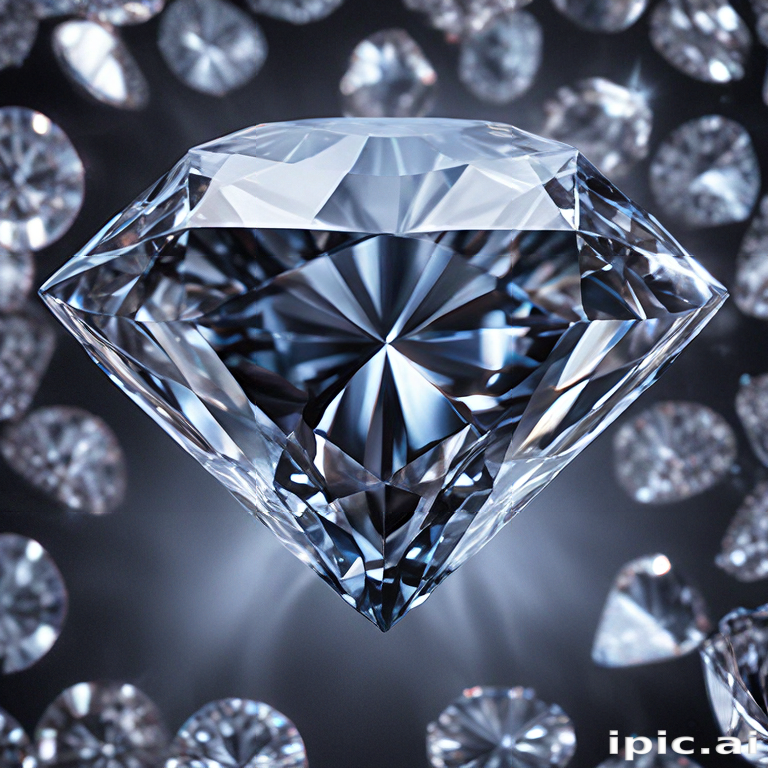 Brilliantly Cut Diamond Surrounded by Sparkling Smaller Gems in Elegance
