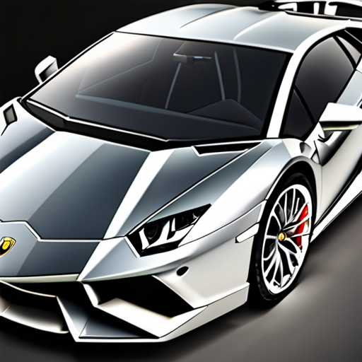 make a realistic and luxurious lamborghini car facing forward